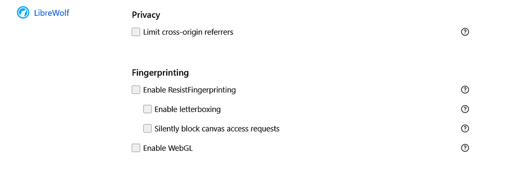 Fingerprinting-Einstellungen in Librewolf - Software - Kuketz IT ...